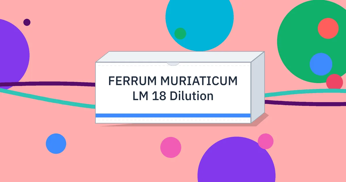 Symbolbild: Packung mit der Aufschrift FERRUM MURIATICUM LM 18 Dilution (PZN 12850821) – Verfügbarkeit und Bezug in Apotheken in Frankfurt am Main