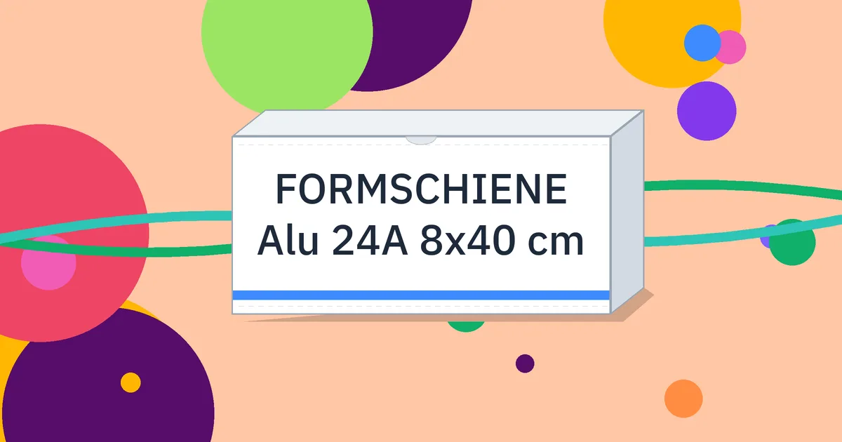 Symbolbild: Packung mit der Aufschrift FORMSCHIENE Alu 24A 8x40 cm (PZN 02694886) – Verfügbarkeit und Bezug in Apotheken in Frankfurt am Main
