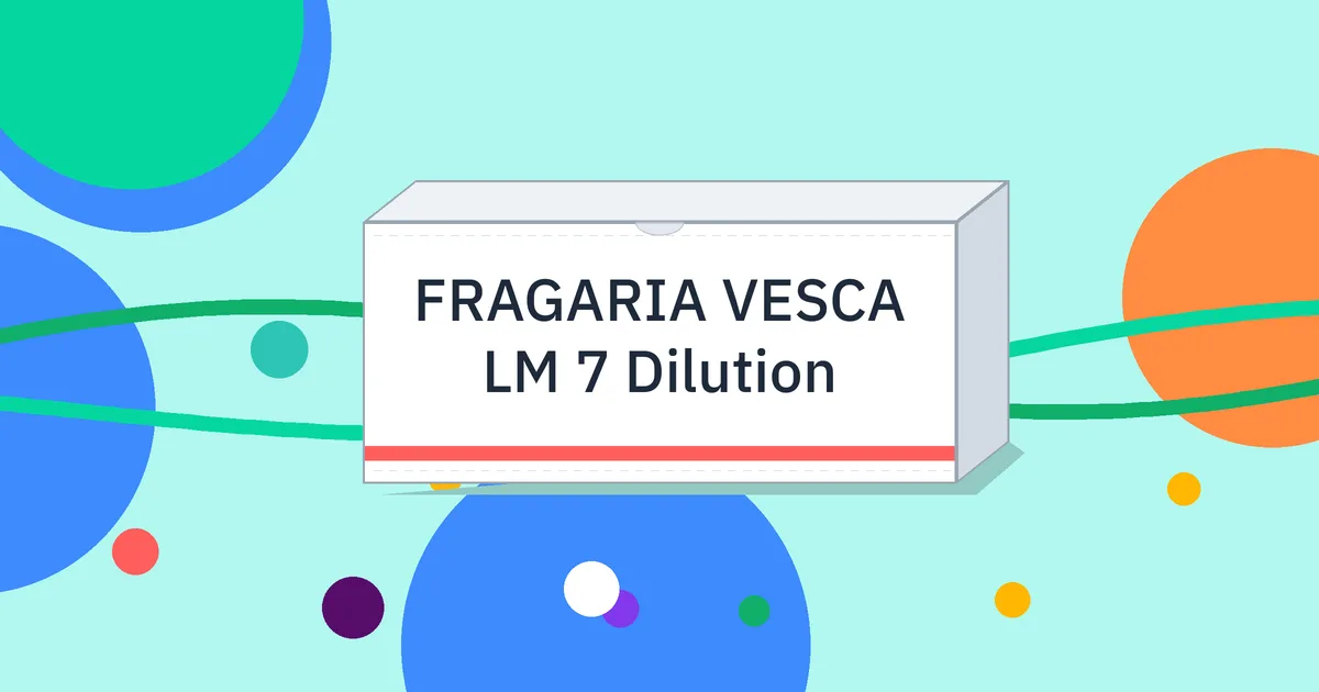 Symbolbild: Packung mit der Aufschrift FRAGARIA VESCA LM 7 Dilution (PZN 13490589) – Verfügbarkeit und Bezug in Apotheken in Frankfurt am Main