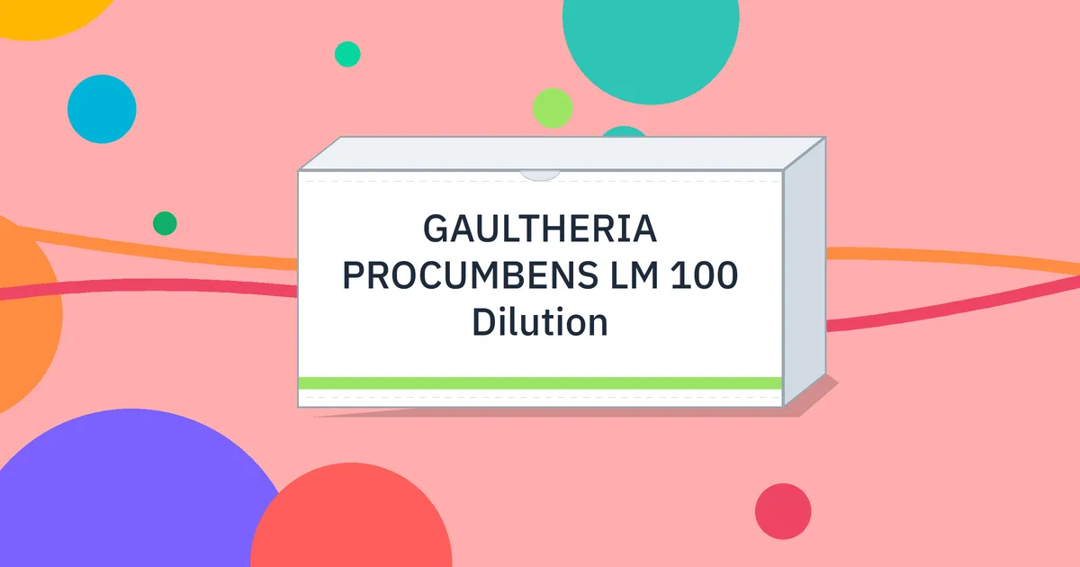 Symbolbild: Packung mit der Aufschrift GAULTHERIA PROCUMBENS LM 100 Dilution (PZN 13499260) – Verfügbarkeit und Bezug in Apotheken in Frankfurt am Main
