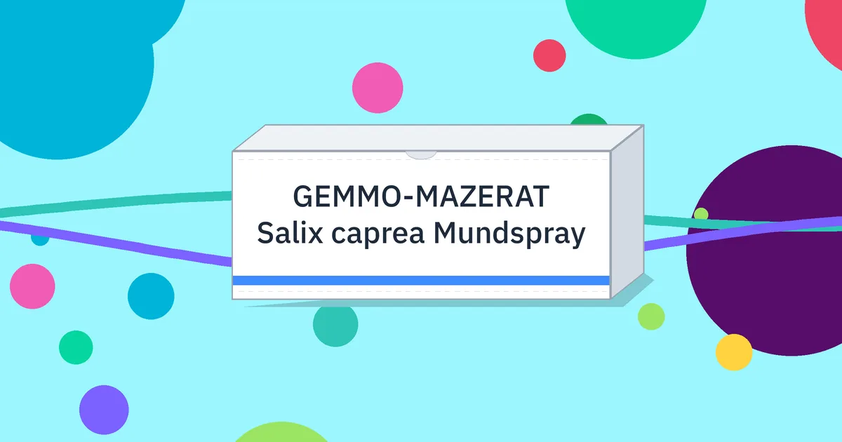 Symbolbild: Packung mit der Aufschrift GEMMO-MAZERAT Salix caprea Mundspray (PZN 17940581) – Verfügbarkeit und Bezug in Apotheken in Frankfurt am Main