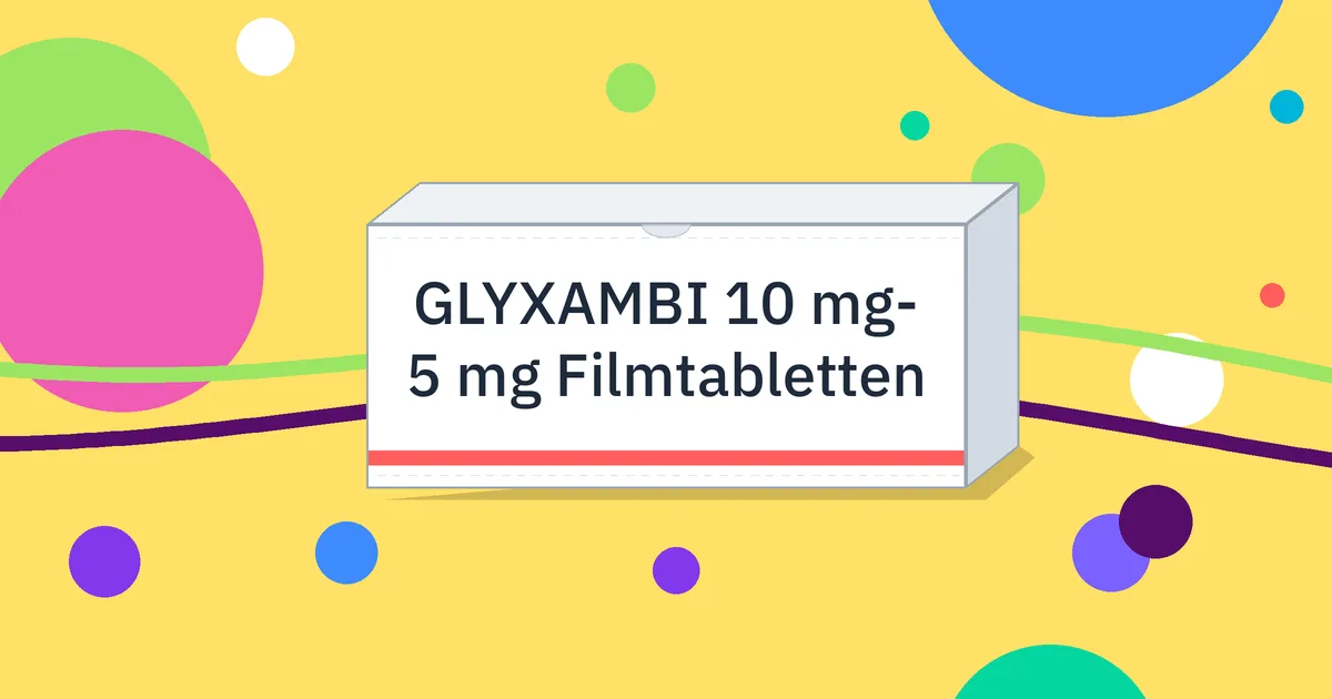 Symbolbild: Packung mit der Aufschrift GLYXAMBI 10 mg-5 mg Filmtabletten (PZN 12668832) – Verfügbarkeit und Bezug in Apotheken in Frankfurt am Main