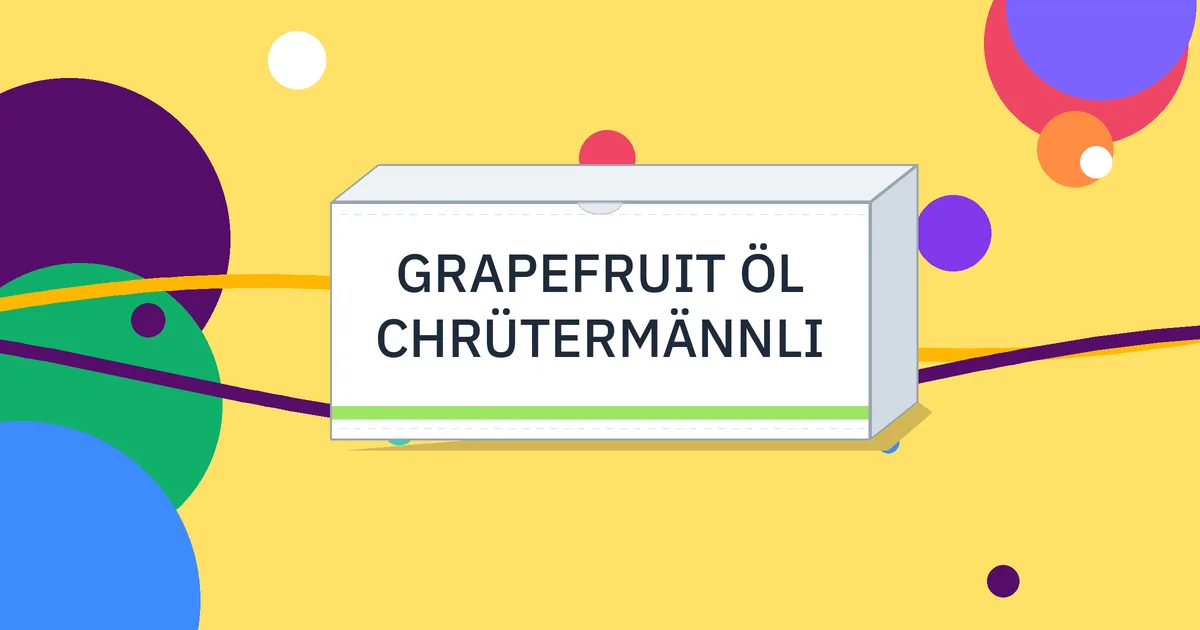 Symbolbild: Packung mit der Aufschrift GRAPEFRUIT ÖL CHRÜTERMÄNNLI (PZN 08423007) – Verfügbarkeit und Bezug in Apotheken in Frankfurt am Main