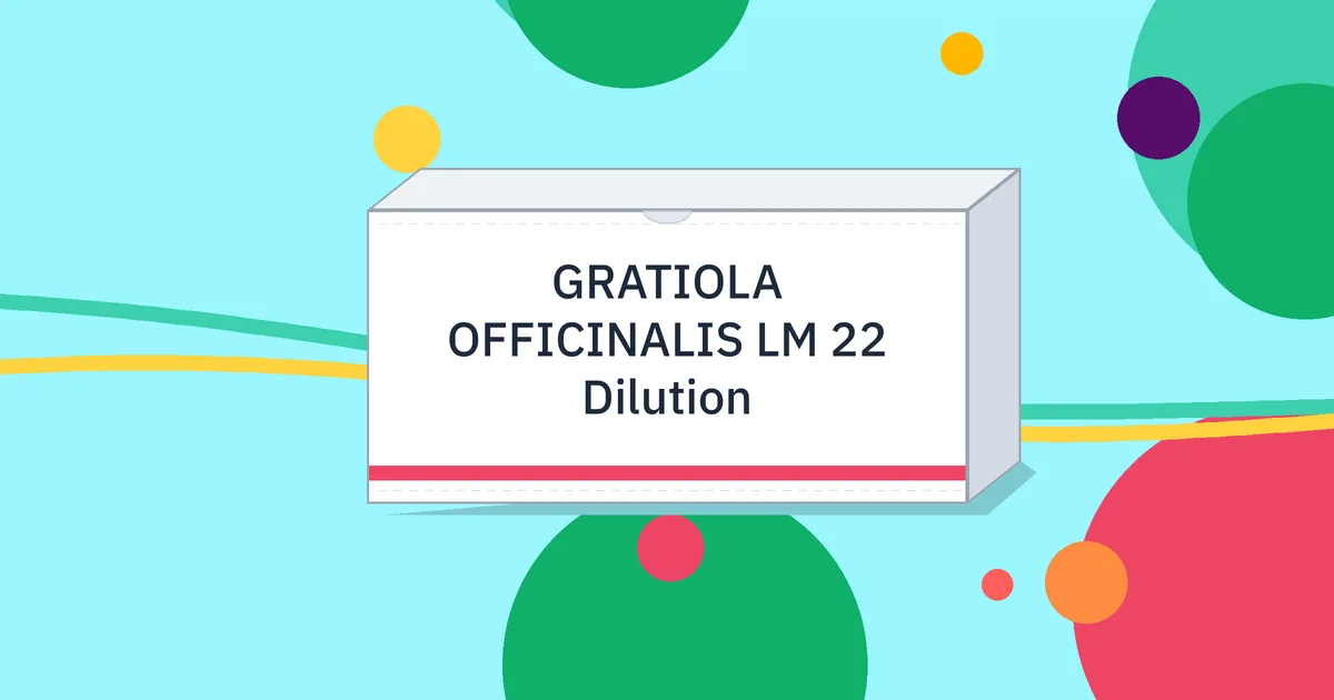 Symbolbild: Packung mit der Aufschrift GRATIOLA OFFICINALIS LM 22 Dilution (PZN 13546634) – Verfügbarkeit und Bezug in Apotheken in Frankfurt am Main