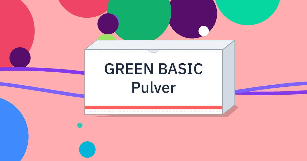 Symbolbild: Packung mit der Aufschrift GREEN BASIC Pulver (PZN 13867321) – Verfügbarkeit und Bezug in Apotheken in Frankfurt am Main
