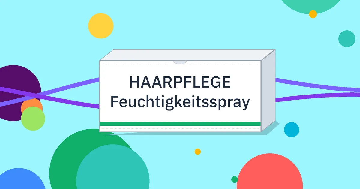 Symbolbild: Packung mit der Aufschrift HAARPFLEGE Feuchtigkeitsspray (PZN 19500254) – Verfügbarkeit und Bezug in Apotheken in Frankfurt am Main