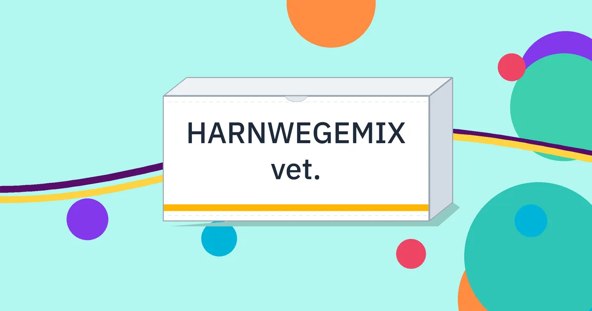 Symbolbild: Packung mit der Aufschrift HARNWEGEMIX vet. (PZN 02489206) – Verfügbarkeit und Bezug in Apotheken in Frankfurt am Main