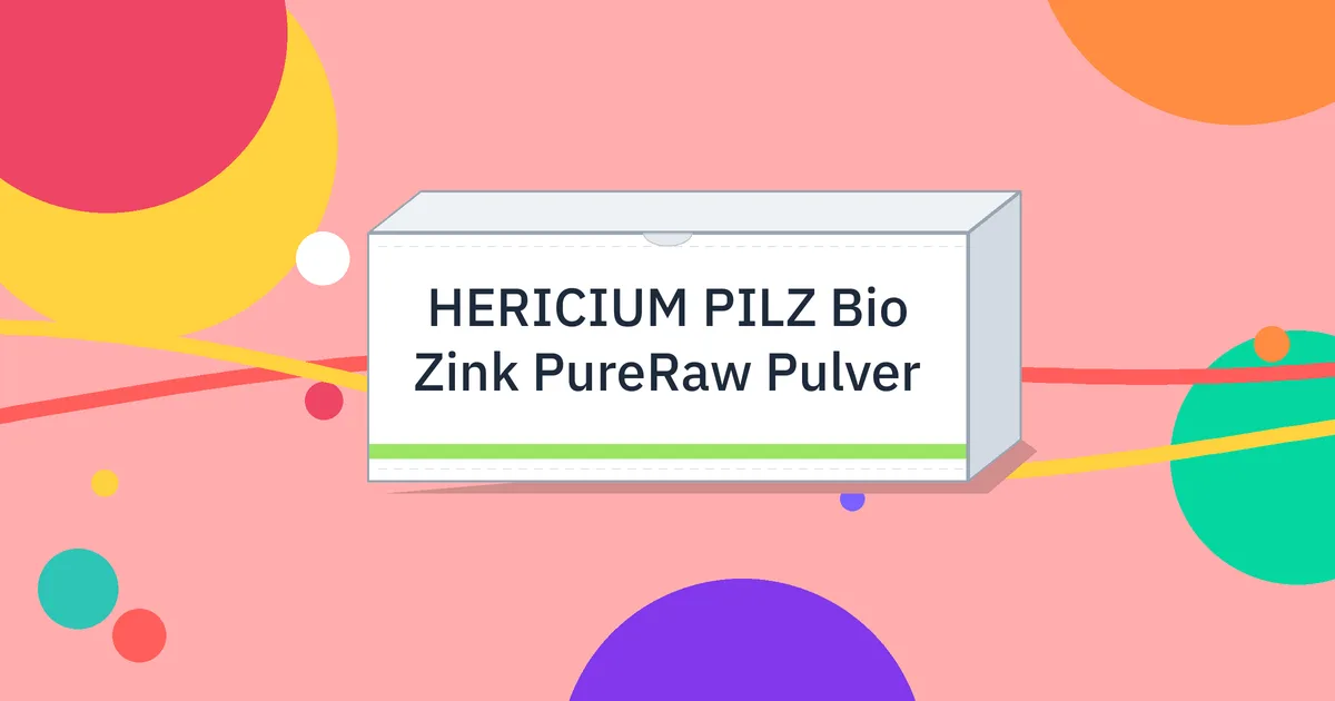 Symbolbild: Packung mit der Aufschrift HERICIUM PILZ Bio Zink PureRaw Pulver (PZN 16805728) – Verfügbarkeit und Bezug in Apotheken in Frankfurt am Main