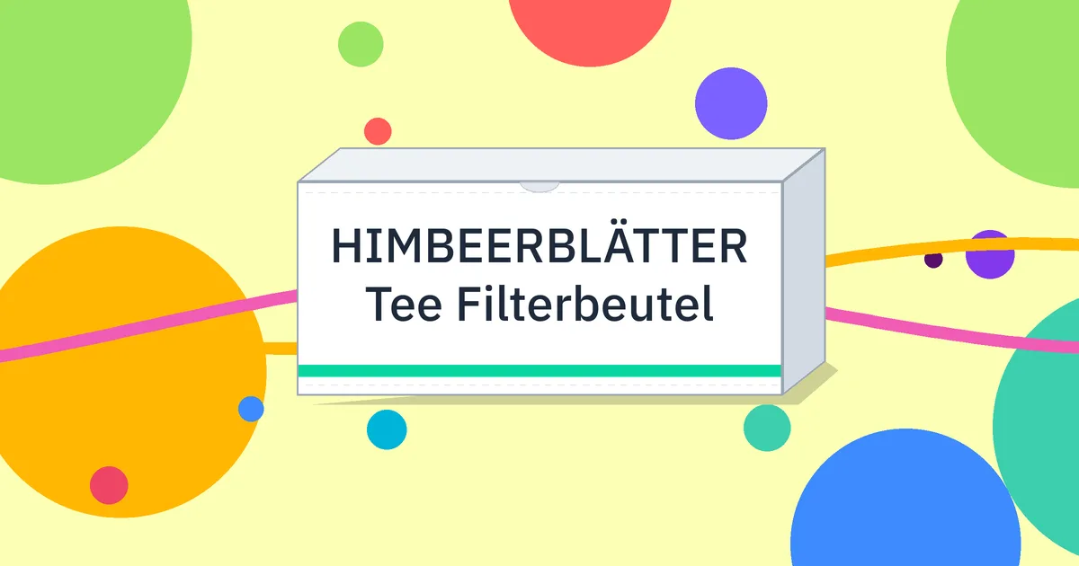Symbolbild: Packung mit der Aufschrift HIMBEERBLÄTTER Tee Filterbeutel (PZN 12654712) – Verfügbarkeit und Bezug in Apotheken in Frankfurt am Main