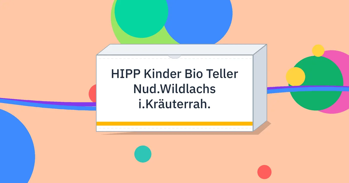 Symbolbild: Packung mit der Aufschrift HIPP Kinder Bio Teller Nud.Wildlachs i.Kräuterrah. (PZN 03865663) – Verfügbarkeit und Bezug in Apotheken in Frankfurt am Main
