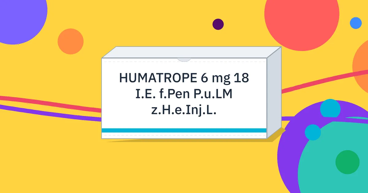 Symbolbild: Packung mit der Aufschrift HUMATROPE 6 mg 18 I.E. f.Pen P.u.LM z.H.e.Inj.L. (PZN 20139533) – Verfügbarkeit und Bezug in Apotheken in Frankfurt am Main