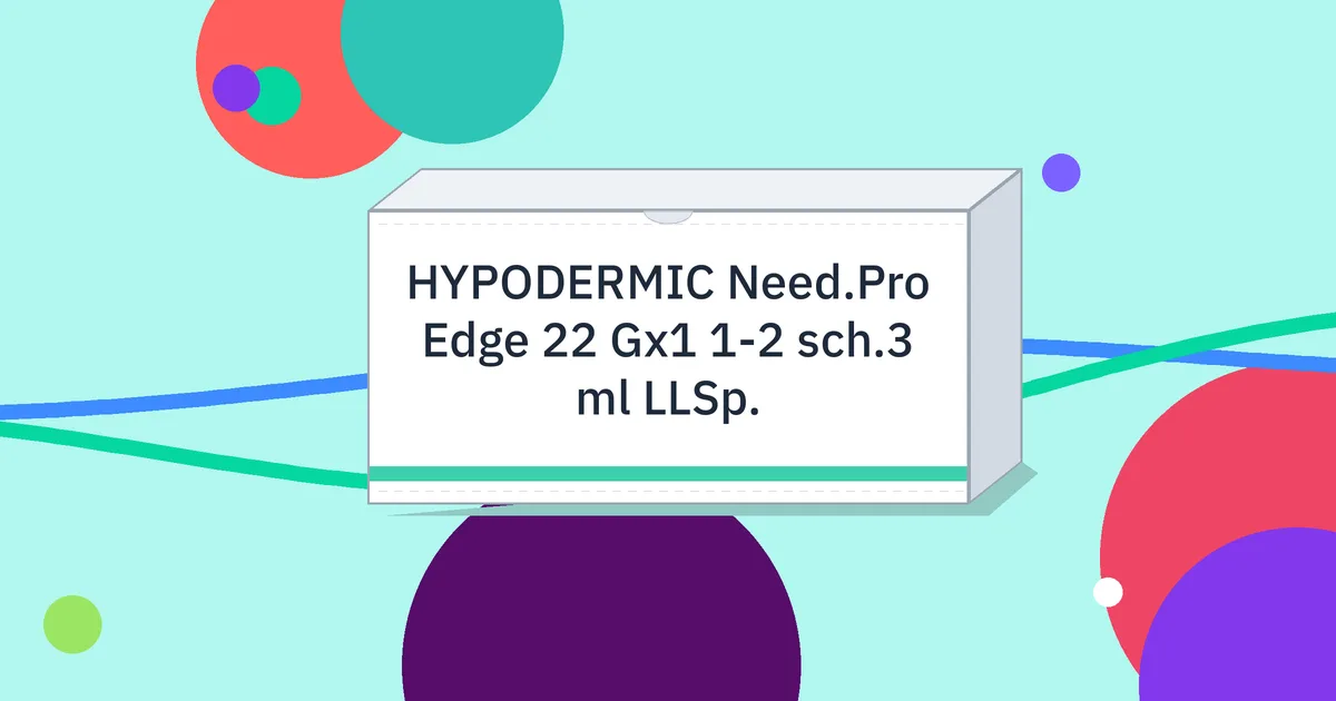 Symbolbild: Packung mit der Aufschrift HYPODERMIC Need.Pro Edge 22 Gx1 1-2 sch.3 ml LLSp. (PZN 00903765) – Verfügbarkeit und Bezug in Apotheken in Frankfurt am Main