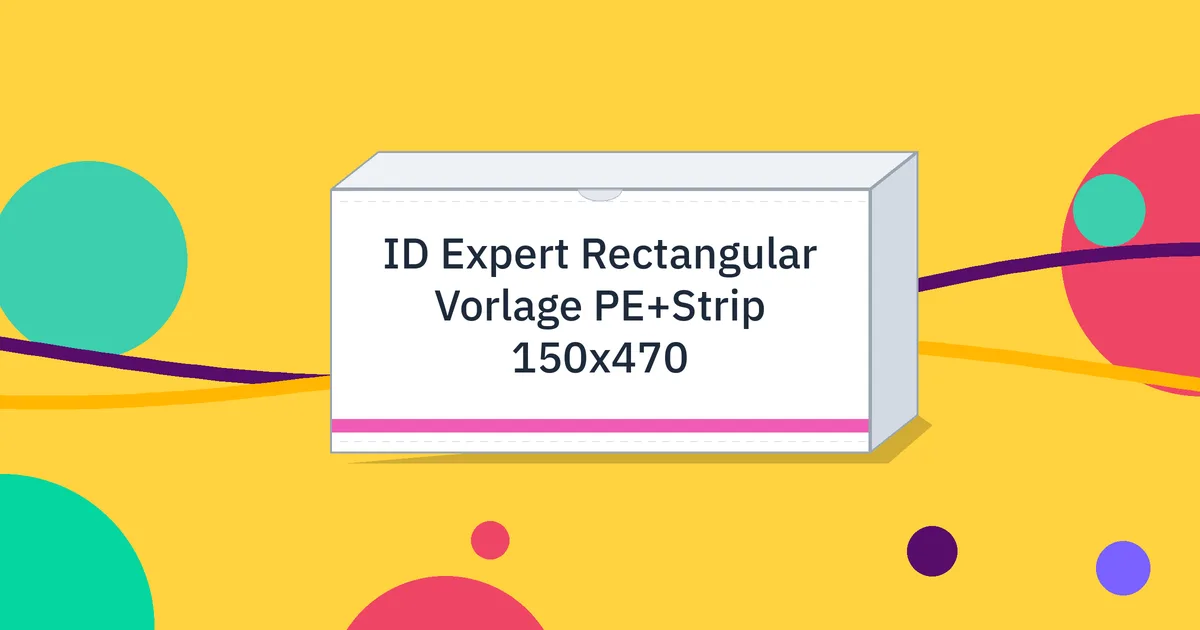 Symbolbild: Packung mit der Aufschrift ID Expert Rectangular Vorlage PE+Strip 150x470 (PZN 10049326) – Verfügbarkeit und Bezug in Apotheken in Frankfurt am Main