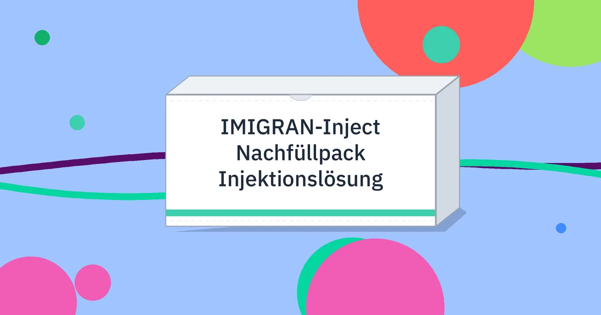 Symbolbild: Packung mit der Aufschrift IMIGRAN-Inject Nachfüllpack Injektionslösung (PZN 03889190) – Verfügbarkeit und Bezug in Apotheken in Frankfurt am Main