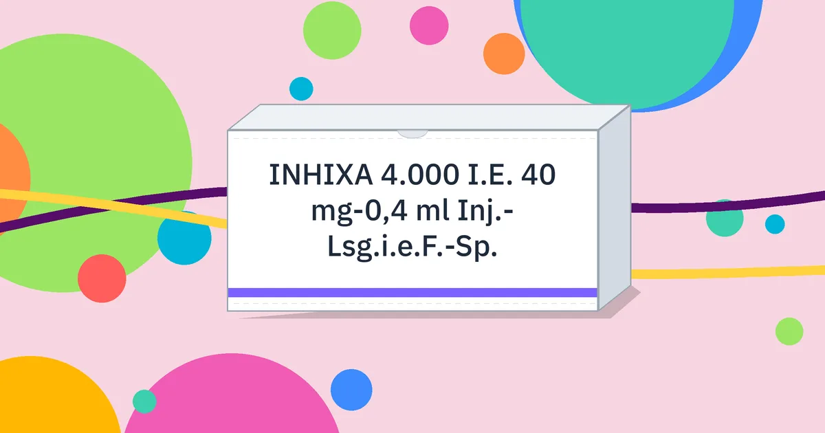 Symbolbild: Packung mit der Aufschrift INHIXA 4.000 I.E. 40 mg-0,4 ml Inj.-Lsg.i.e.F.-Sp. (PZN 14367017) – Verfügbarkeit und Bezug in Apotheken in Frankfurt am Main