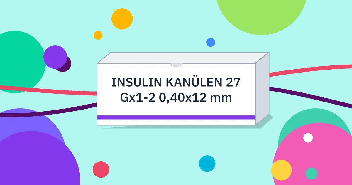 Symbolbild: Packung mit der Aufschrift INSULIN KANÜLEN 27 Gx1-2 0,40x12 mm (PZN 09619043) – Verfügbarkeit und Bezug in Apotheken in Frankfurt am Main