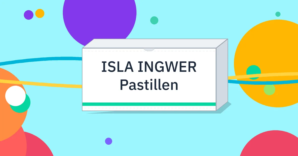 Symbolbild: Packung mit der Aufschrift ISLA INGWER Pastillen (PZN 07233871) – Verfügbarkeit und Bezug in Apotheken in Frankfurt am Main