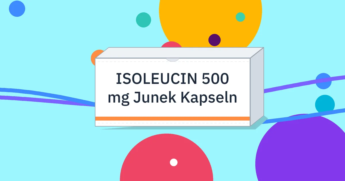 Symbolbild: Packung mit der Aufschrift ISOLEUCIN 500 mg Junek Kapseln (PZN 00133698) – Verfügbarkeit und Bezug in Apotheken in Frankfurt am Main