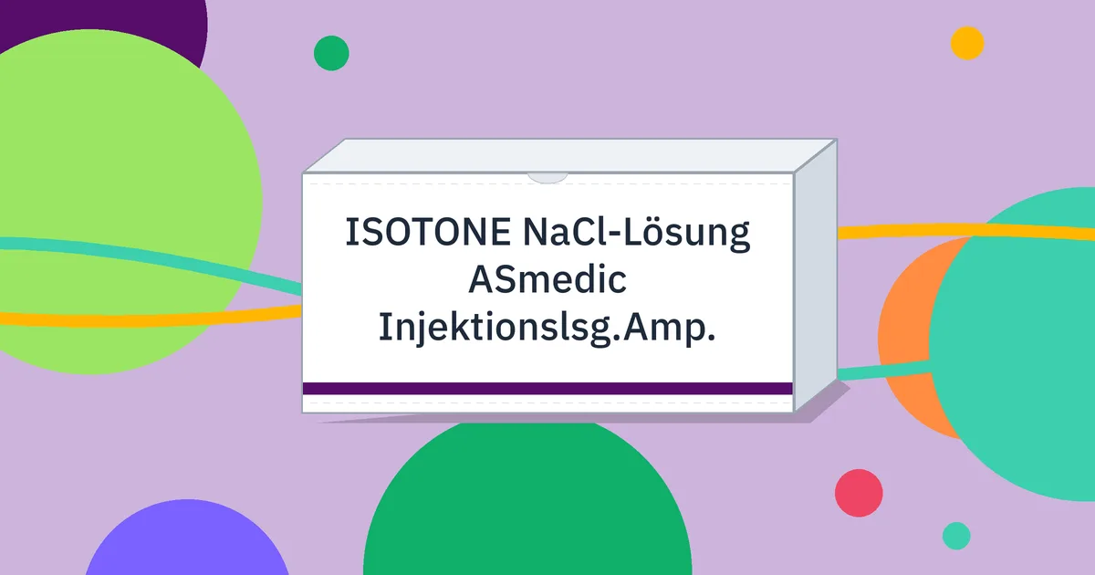 Symbolbild: Packung mit der Aufschrift ISOTONE NaCl-Lösung ASmedic Injektionslsg.Amp. (PZN 17395037) – Verfügbarkeit und Bezug in Apotheken in Frankfurt am Main