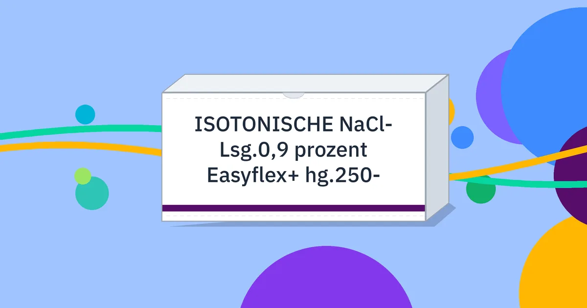 Symbolbild: Packung mit der Aufschrift ISOTONISCHE NaCl-Lsg.0,9 prozent Easyflex+ hg.250- (PZN 17596072) – Verfügbarkeit und Bezug in Apotheken in Frankfurt am Main