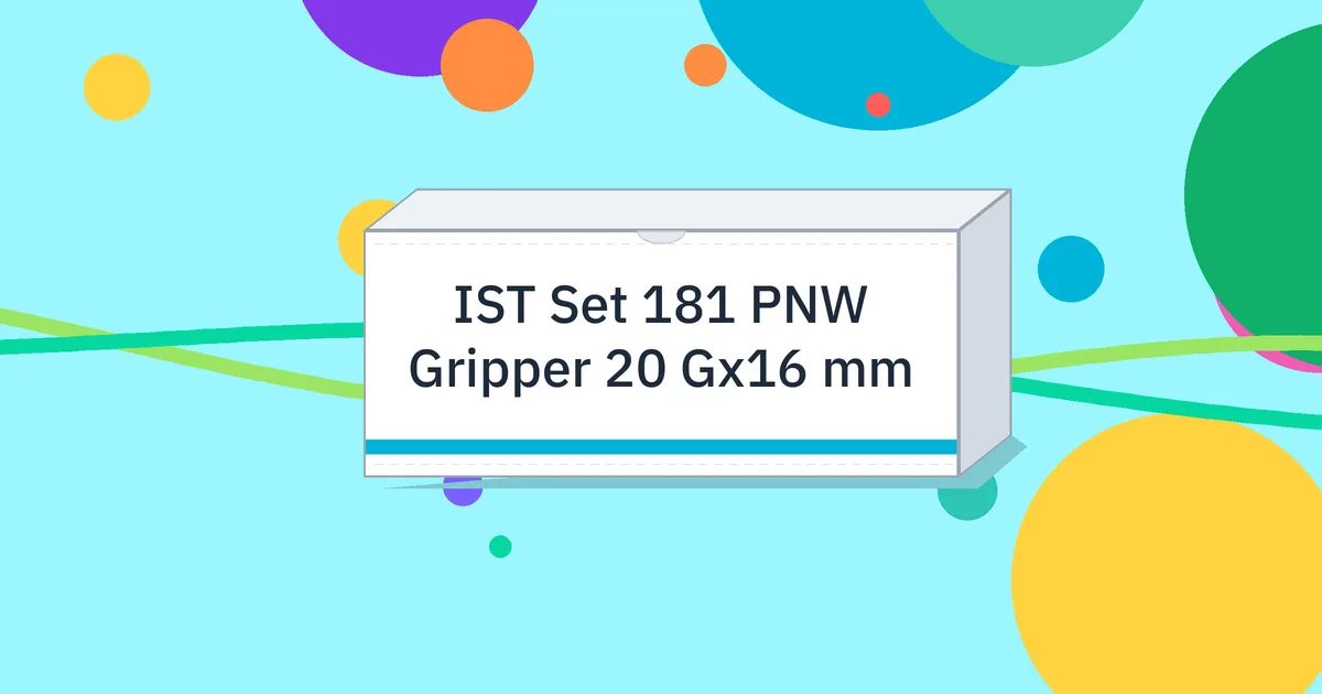Symbolbild: Packung mit der Aufschrift IST Set 181 PNW Gripper 20 Gx16 mm (PZN 13868094) – Verfügbarkeit und Bezug in Apotheken in Frankfurt am Main
