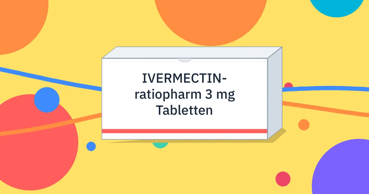 Symbolbild: Packung mit der Aufschrift IVERMECTIN-ratiopharm 3 mg Tabletten (PZN 19392445) – Verfügbarkeit und Bezug in Apotheken in Frankfurt am Main
