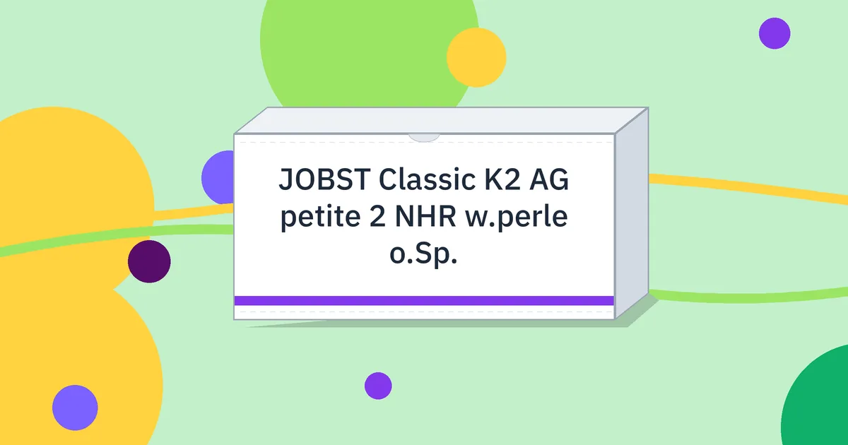 Symbolbild: Packung mit der Aufschrift JOBST Classic K2 AG petite 2 NHR w.perle o.Sp. (PZN 10728056) – Verfügbarkeit und Bezug in Apotheken in Frankfurt am Main