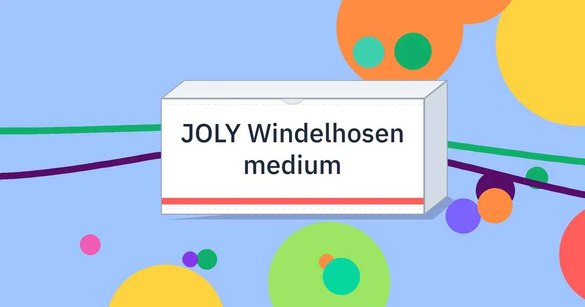 Symbolbild: Packung mit der Aufschrift JOLY Windelhosen medium (PZN 18202968) – Verfügbarkeit und Bezug in Apotheken in Frankfurt am Main