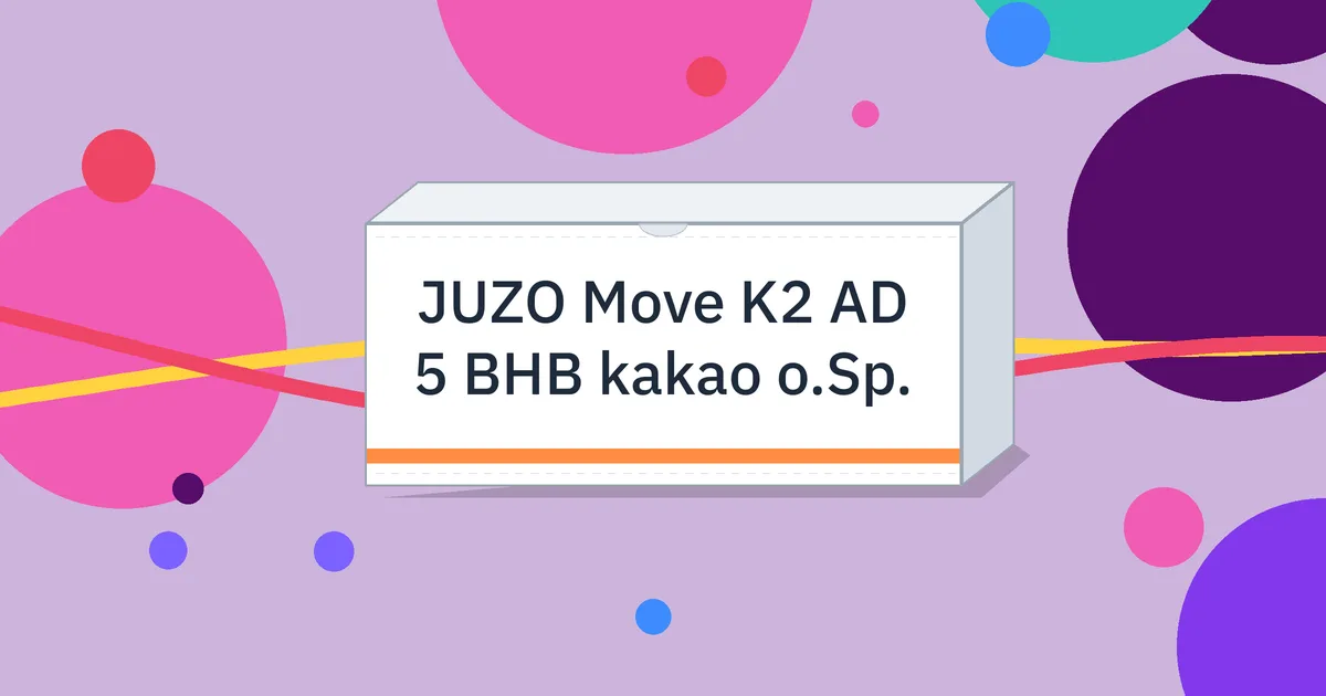 Symbolbild: Packung mit der Aufschrift JUZO Move K2 AD 5 BHB kakao o.Sp. (PZN 18540139) – Verfügbarkeit und Bezug in Apotheken in Frankfurt am Main