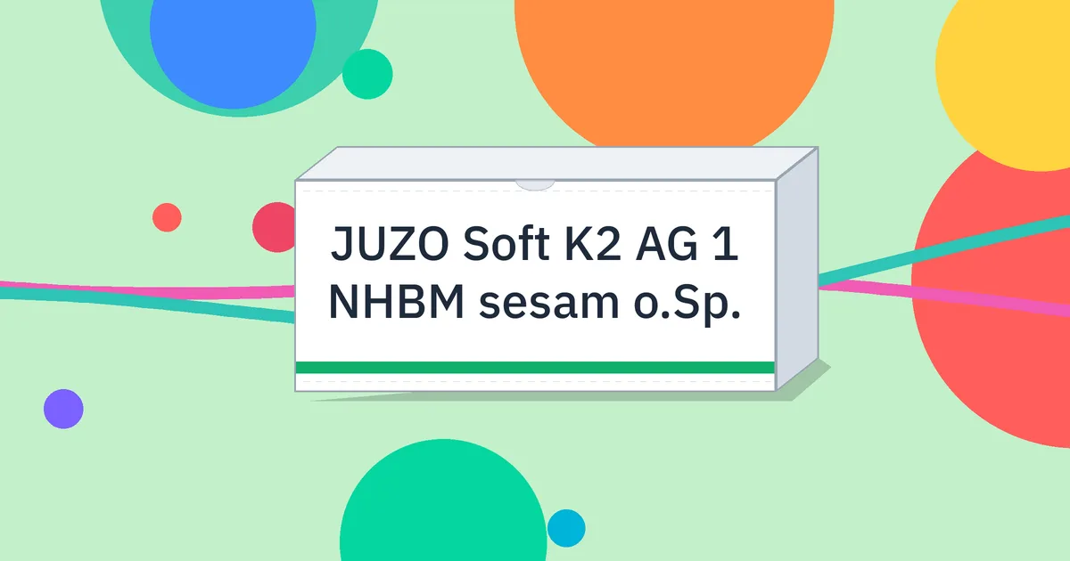 Symbolbild: Packung mit der Aufschrift JUZO Soft K2 AG 1 NHBM sesam o.Sp. (PZN 14997095) – Verfügbarkeit und Bezug in Apotheken in Frankfurt am Main