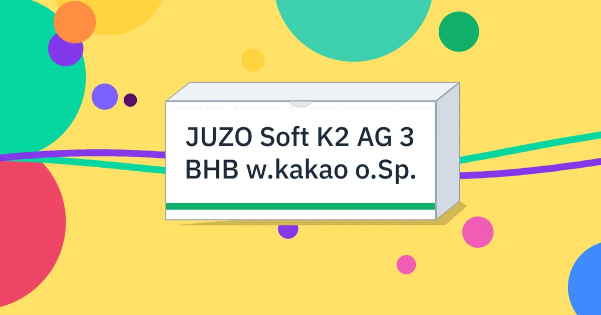 Symbolbild: Packung mit der Aufschrift JUZO Soft K2 AG 3 BHB w.kakao o.Sp. (PZN 14841714) – Verfügbarkeit und Bezug in Apotheken in Frankfurt am Main