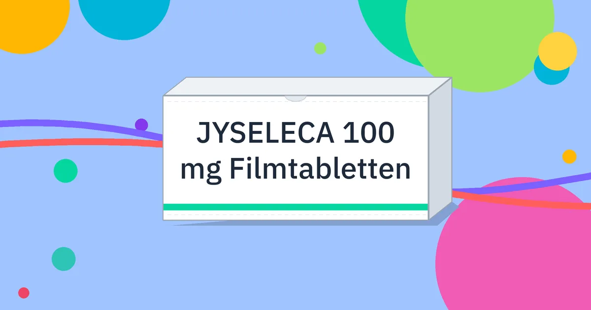 Symbolbild: Packung mit der Aufschrift JYSELECA 100 mg Filmtabletten (PZN 18840031) – Verfügbarkeit und Bezug in Apotheken in Frankfurt am Main