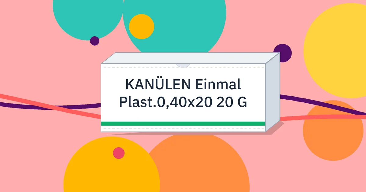 Symbolbild: Packung mit der Aufschrift KANÜLEN Einmal Plast.0,40x20 20 G (PZN 02440134) – Verfügbarkeit und Bezug in Apotheken in Frankfurt am Main