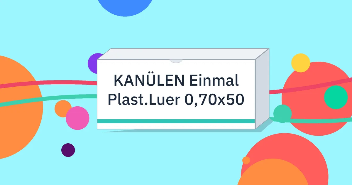 Symbolbild: Packung mit der Aufschrift KANÜLEN Einmal Plast.Luer 0,70x50 (PZN 02440275) – Verfügbarkeit und Bezug in Apotheken in Frankfurt am Main