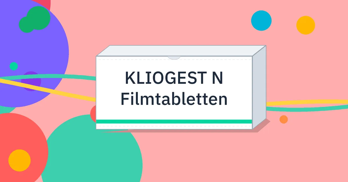Symbolbild: Packung mit der Aufschrift KLIOGEST N Filmtabletten (PZN 07517077) – Verfügbarkeit und Bezug in Apotheken in Frankfurt am Main