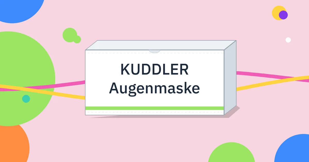 Symbolbild: Packung mit der Aufschrift KUDDLER Augenmaske (PZN 08415479) – Verfügbarkeit und Bezug in Apotheken in Frankfurt am Main