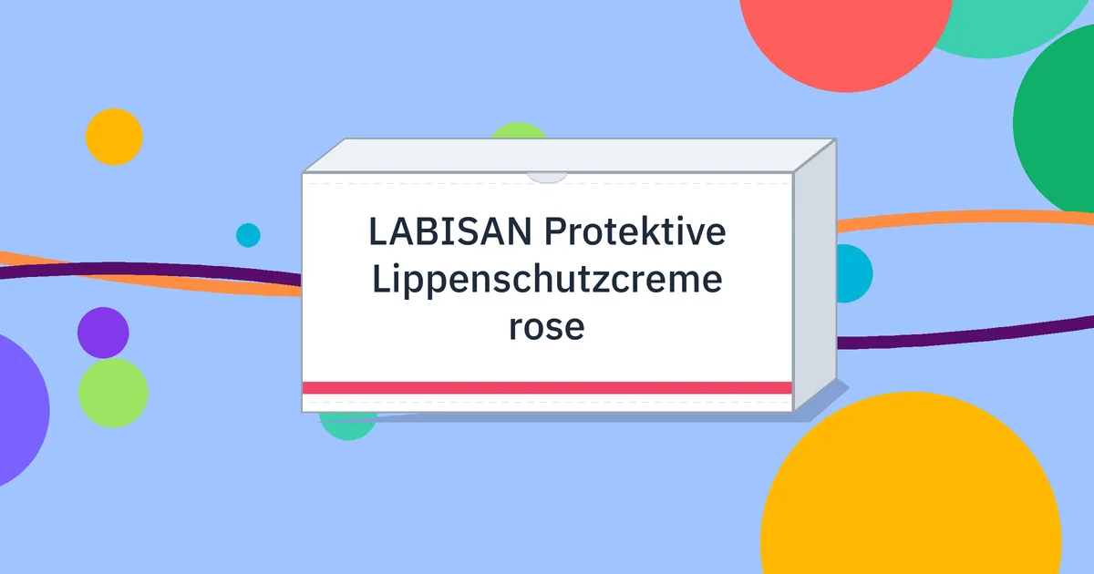 Symbolbild: Packung mit der Aufschrift LABISAN Protektive Lippenschutzcreme rose (PZN 16876929) – Verfügbarkeit und Bezug in Apotheken in Frankfurt am Main