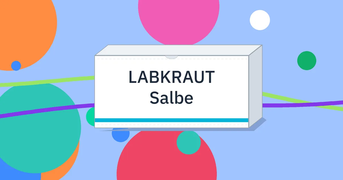 Symbolbild: Packung mit der Aufschrift LABKRAUT Salbe (PZN 18007913) – Verfügbarkeit und Bezug in Apotheken in Frankfurt am Main