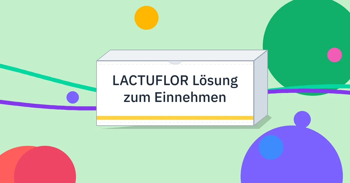 Symbolbild: Packung mit der Aufschrift LACTUFLOR Lösung zum Einnehmen (PZN 03512048) – Verfügbarkeit und Bezug in Apotheken in Frankfurt am Main