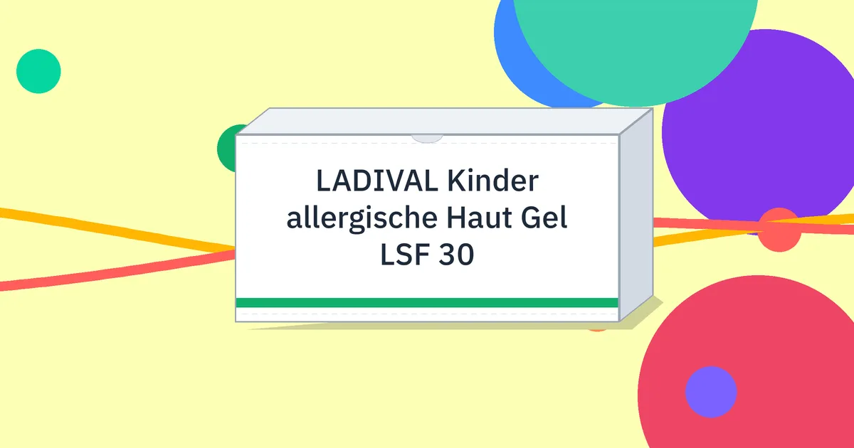 Symbolbild: Packung mit der Aufschrift LADIVAL Kinder allergische Haut Gel LSF 30 (PZN 10979841) – Verfügbarkeit und Bezug in Apotheken in Frankfurt am Main