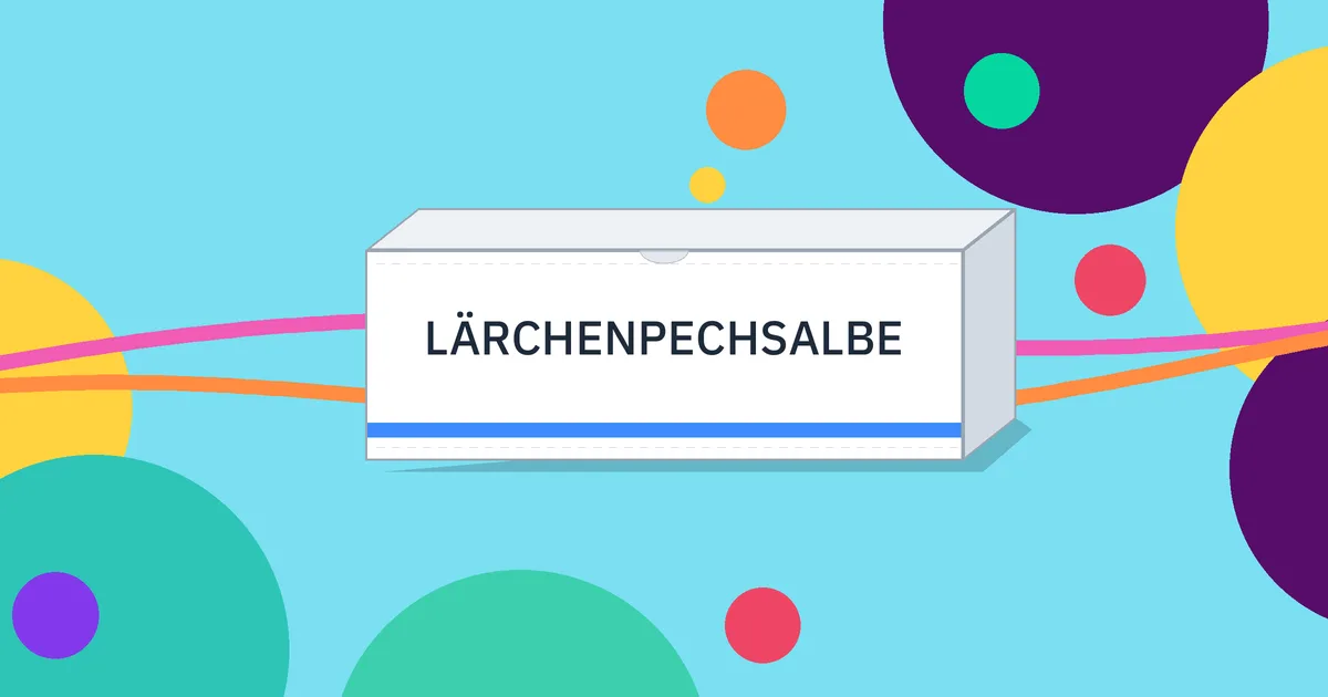 Symbolbild: Packung mit der Aufschrift LÄRCHENPECHSALBE (PZN 11004768) – Verfügbarkeit und Bezug in Apotheken in Frankfurt am Main