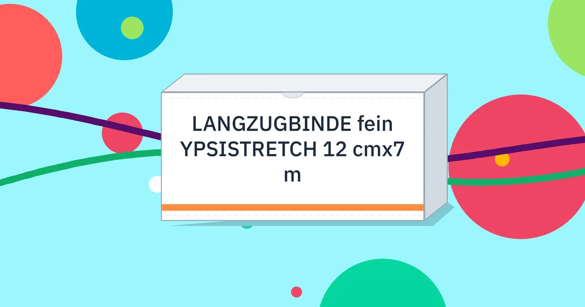 Symbolbild: Packung mit der Aufschrift LANGZUGBINDE fein YPSISTRETCH 12 cmx7 m (PZN 06139124) – Verfügbarkeit und Bezug in Apotheken in Frankfurt am Main