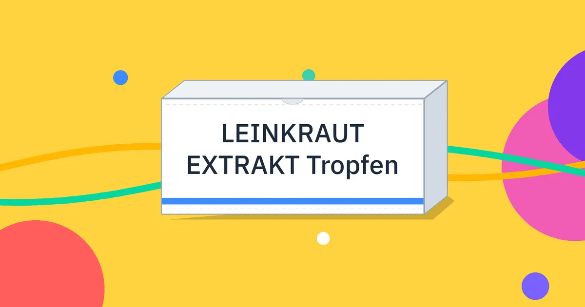 Symbolbild: Packung mit der Aufschrift LEINKRAUT EXTRAKT Tropfen (PZN 20211495) – Verfügbarkeit und Bezug in Apotheken in Frankfurt am Main