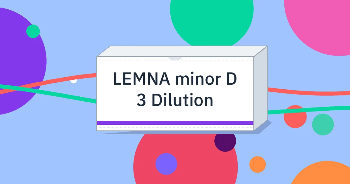 Symbolbild: Packung mit der Aufschrift LEMNA minor D 3 Dilution (PZN 07172201) – Verfügbarkeit und Bezug in Apotheken in Frankfurt am Main