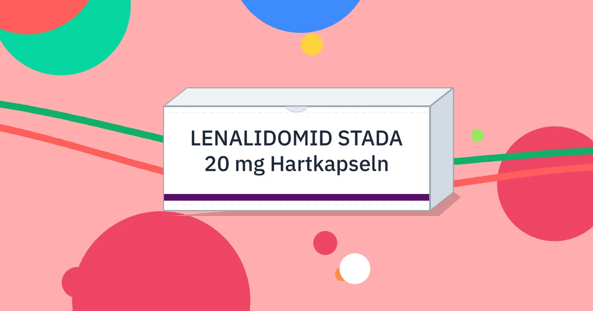 Symbolbild: Packung mit der Aufschrift LENALIDOMID STADA 20 mg Hartkapseln (PZN 17168270) – Verfügbarkeit und Bezug in Apotheken in Frankfurt am Main