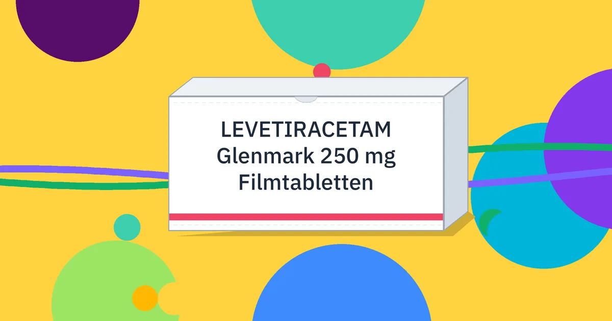 Symbolbild: Packung mit der Aufschrift LEVETIRACETAM Glenmark 250 mg Filmtabletten (PZN 11323640) – Verfügbarkeit und Bezug in Apotheken in Frankfurt am Main