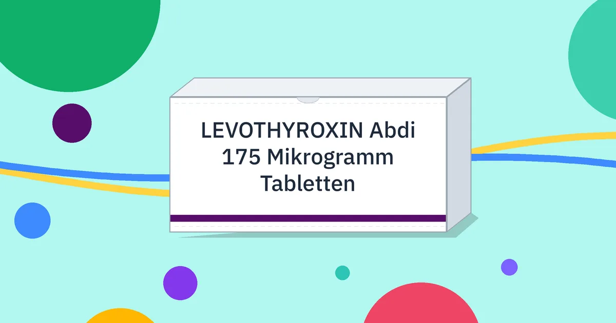 Symbolbild: Packung mit der Aufschrift LEVOTHYROXIN Abdi 175 Mikrogramm Tabletten (PZN 17888610) – Verfügbarkeit und Bezug in Apotheken in Frankfurt am Main