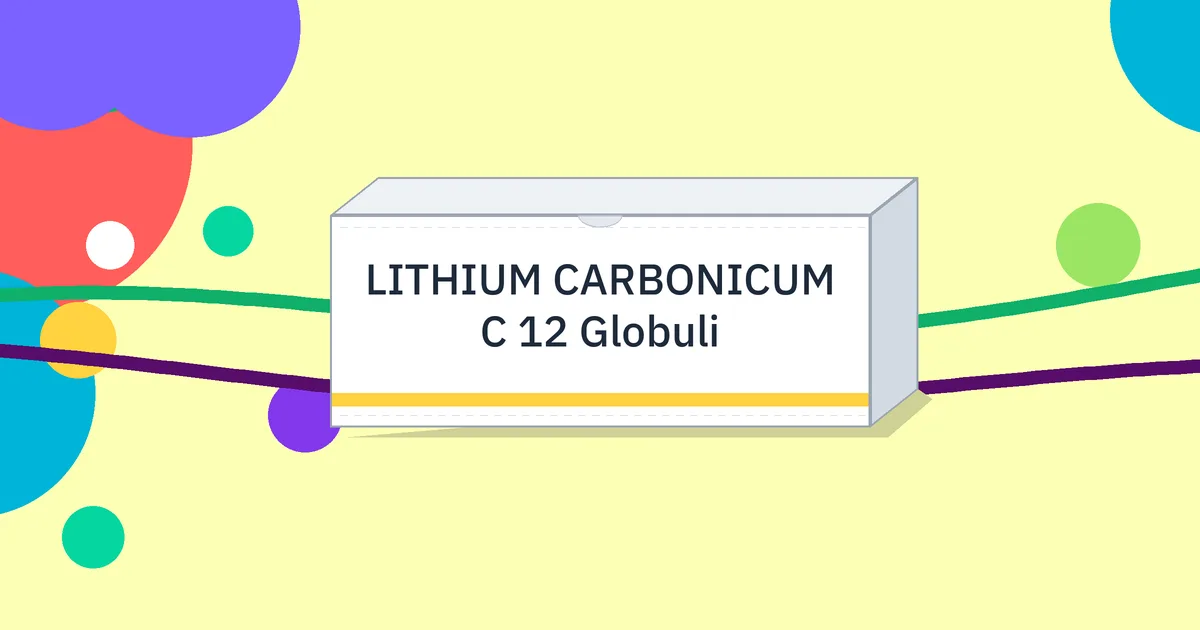 Symbolbild: Packung mit der Aufschrift LITHIUM CARBONICUM C 12 Globuli (PZN 19718220) – Verfügbarkeit und Bezug in Apotheken in Frankfurt am Main
