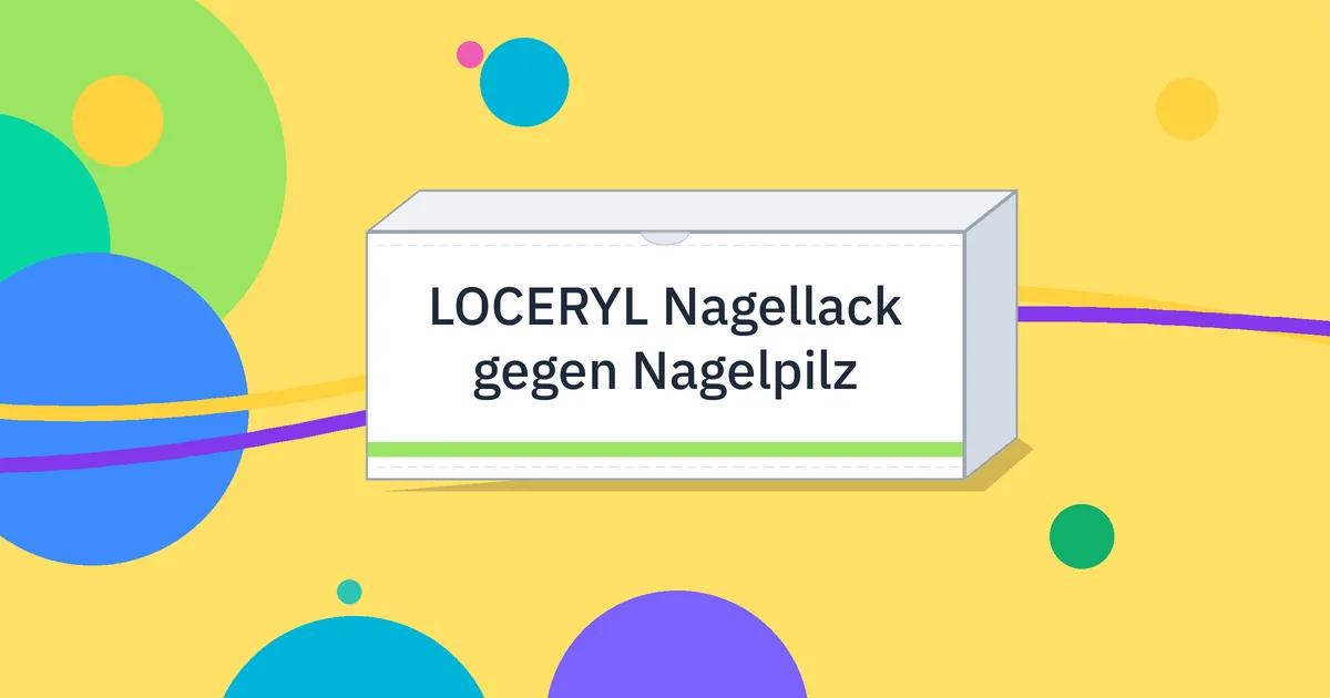 Symbolbild: Packung mit der Aufschrift LOCERYL Nagellack gegen Nagelpilz (PZN 10347302) – Verfügbarkeit und Bezug in Apotheken in Frankfurt am Main