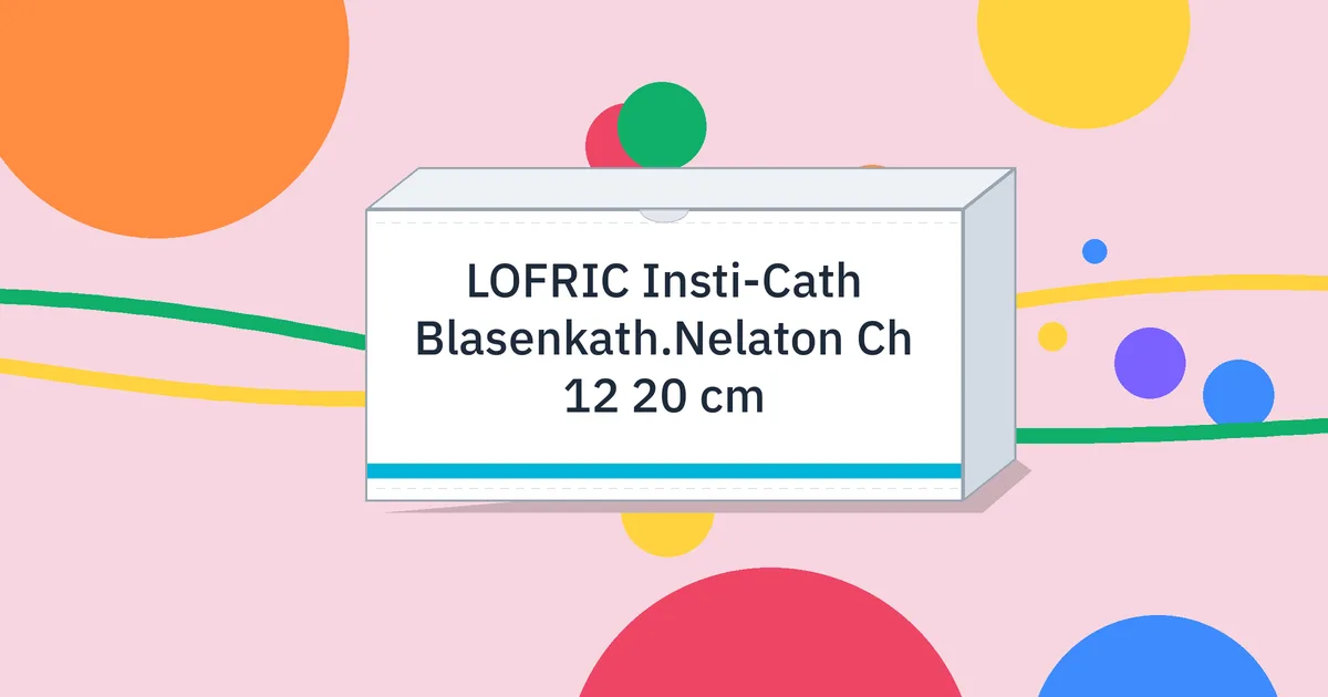 Symbolbild: Packung mit der Aufschrift LOFRIC Insti-Cath Blasenkath.Nelaton Ch 12 20 cm (PZN 16672339) – Verfügbarkeit und Bezug in Apotheken in Frankfurt am Main